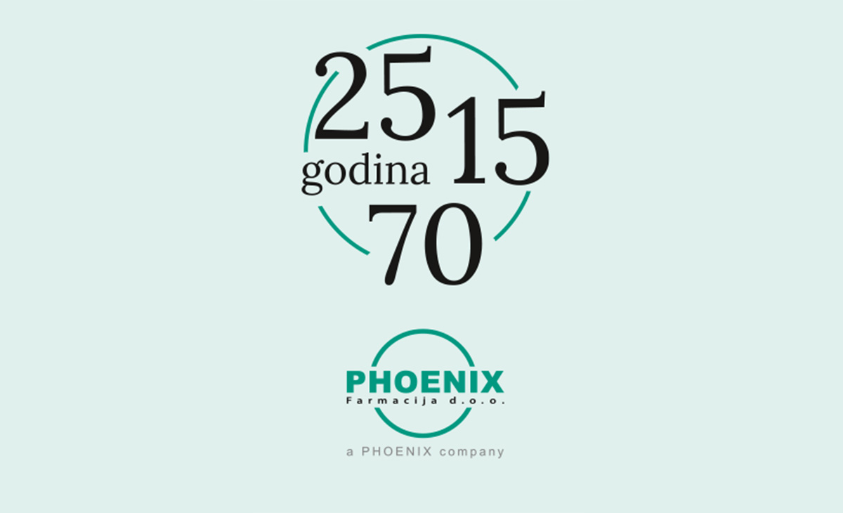 PHOENIX Farmacija isporučuje zdravlje i kvalitetu već 15 / 25 / 70 godina