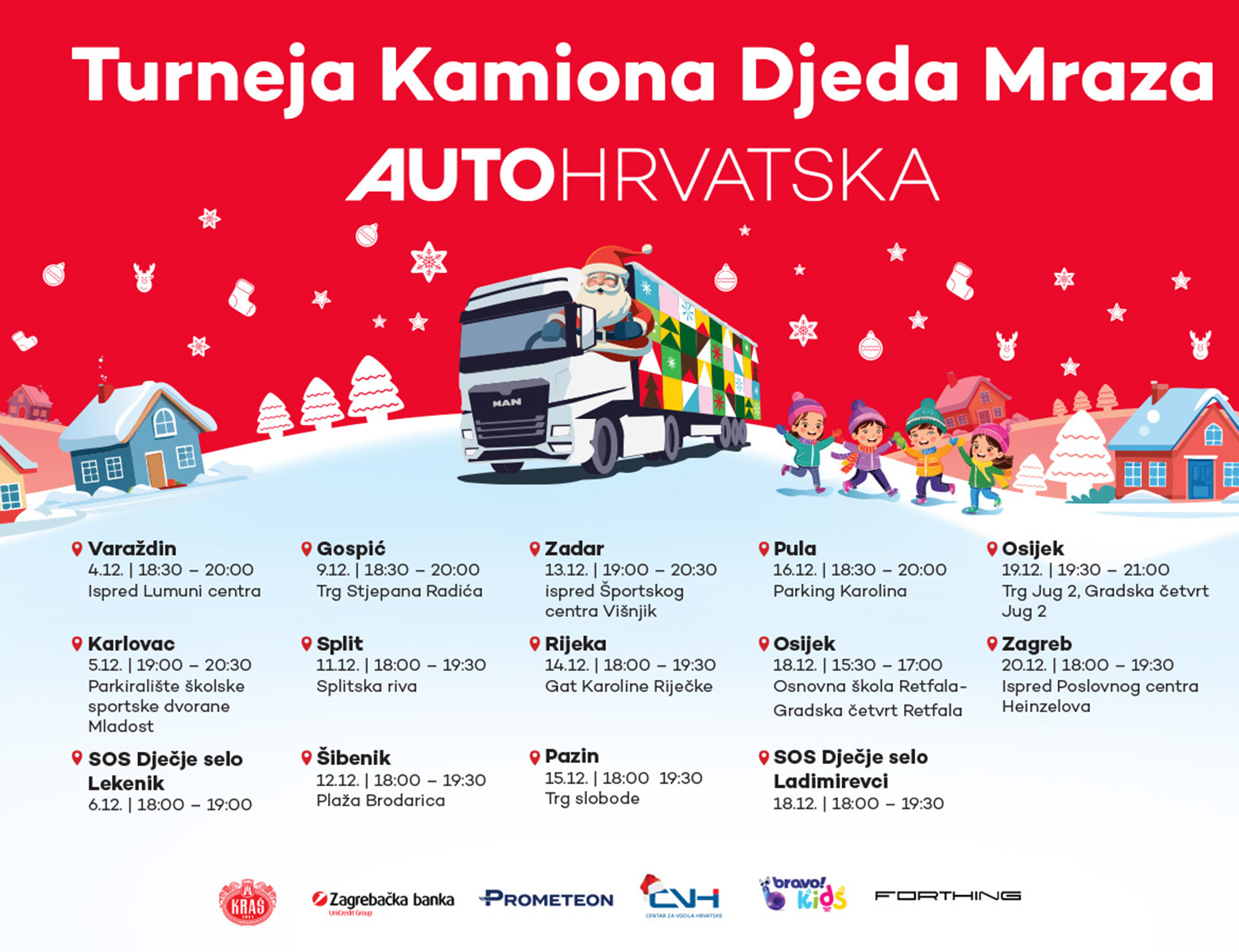 Uskoro kreće turneja Kamiona Djeda Mraza