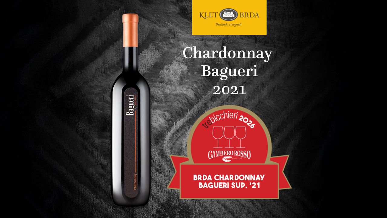 Bagueri Chardonnay 2021 prejel Tre Bicchieri v Vini d'Italia