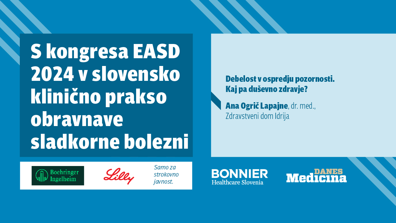 EASD 2024: Debelost v ospredju pozornosti. Kaj pa duševno zdravje?