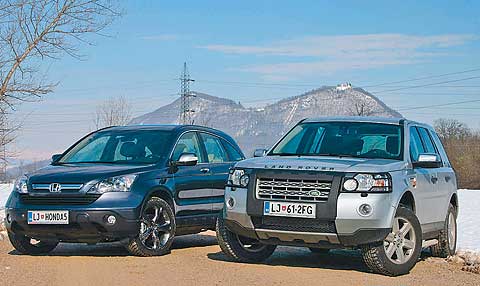 Test: Land Rover Freelander 2.2D S in Honda CR-V 2.2i-CTDI elegance