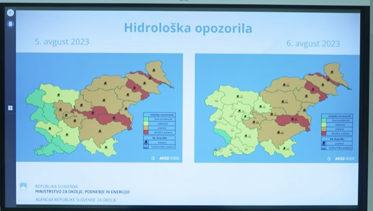 Arso: Vode se umirjajo, težave pričakujemo še na sotočju Save in Krke