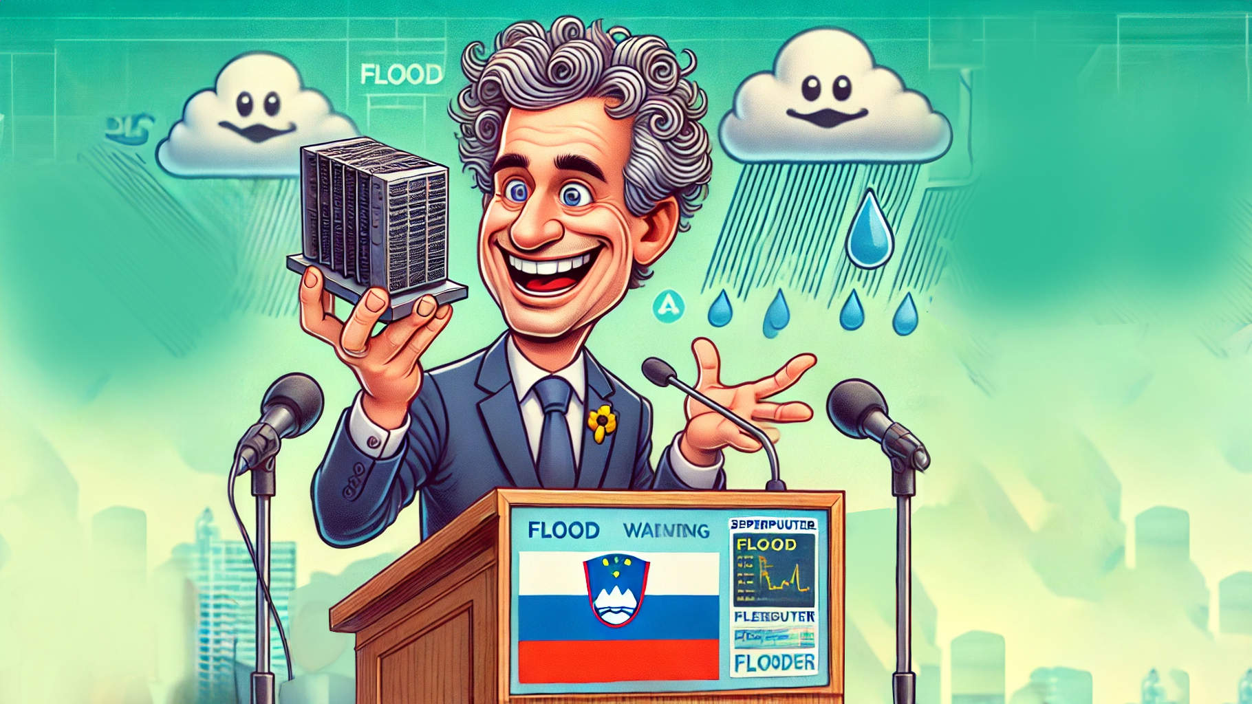 Superračunalnik za napovedovanje poplav: o čem govori Golob?