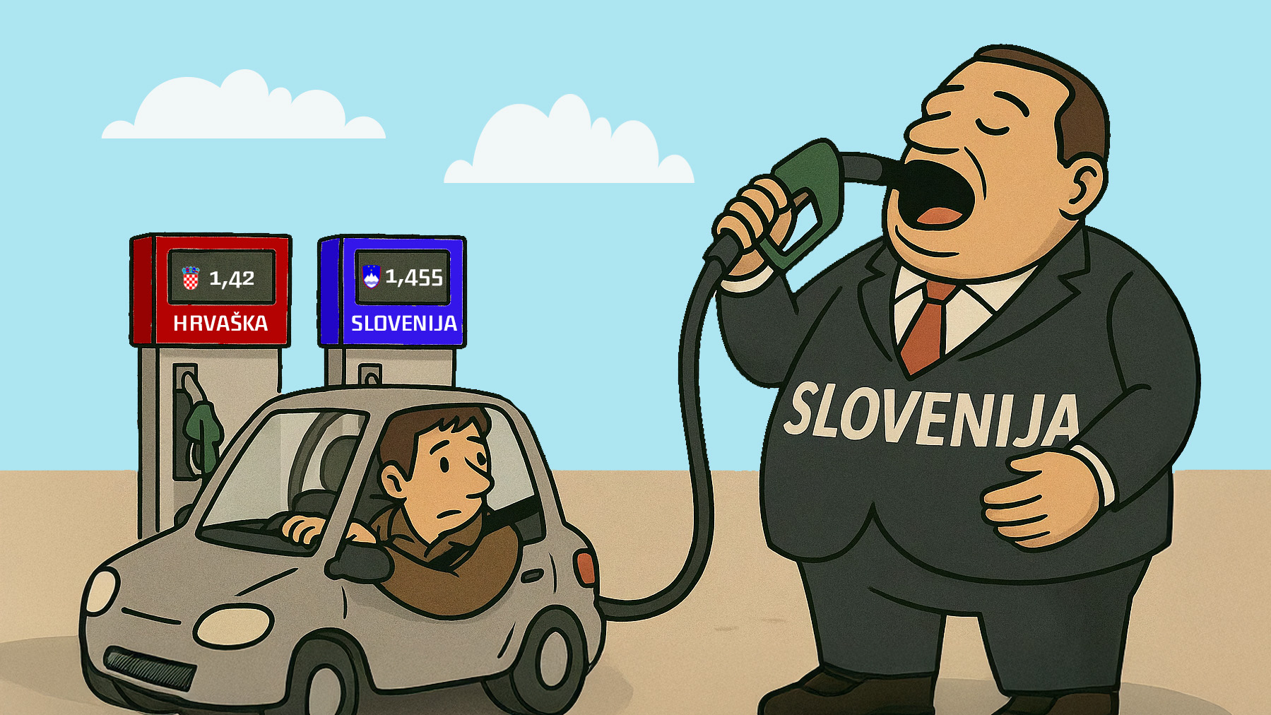 Zakaj je bencin na Hrvaškem cenejši kljub liberalizaciji