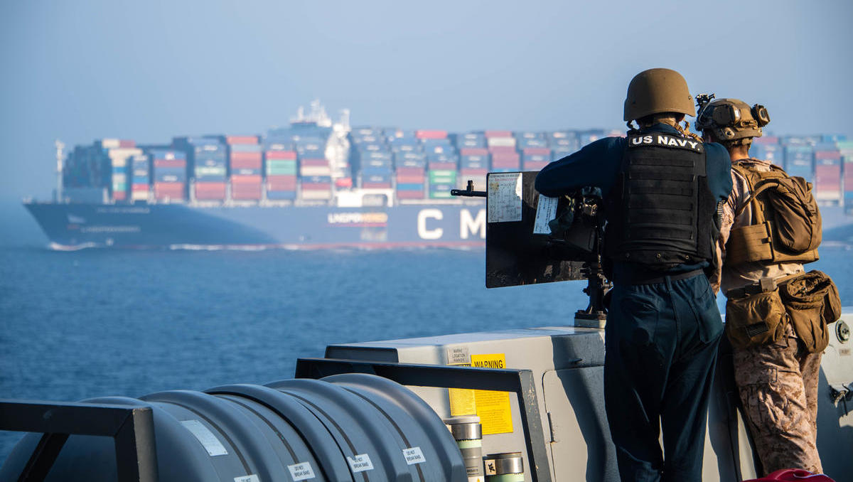 Zagon EU pomorske operacije Eunavfor Aspides za varno plovbo trgovskih ...